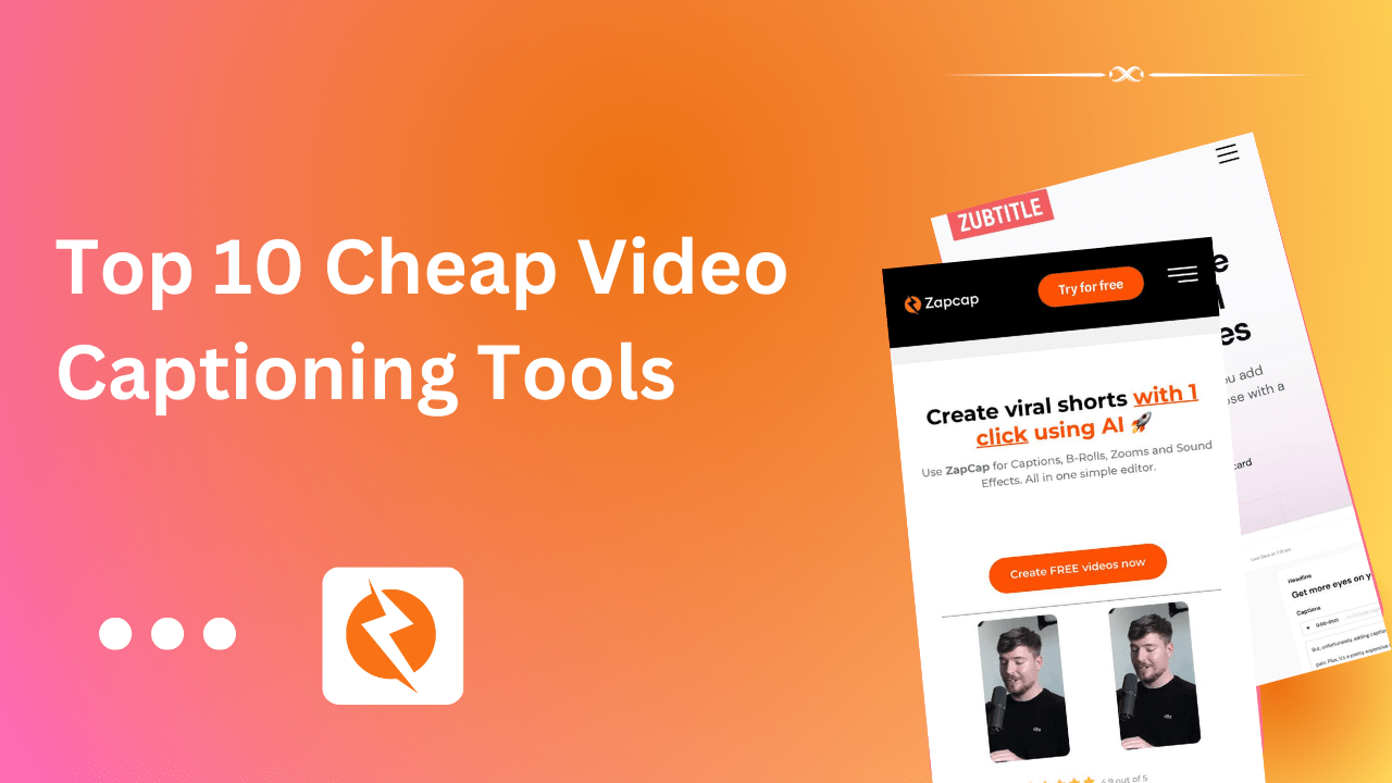 Top 10 Cheap Video Captioning Tools